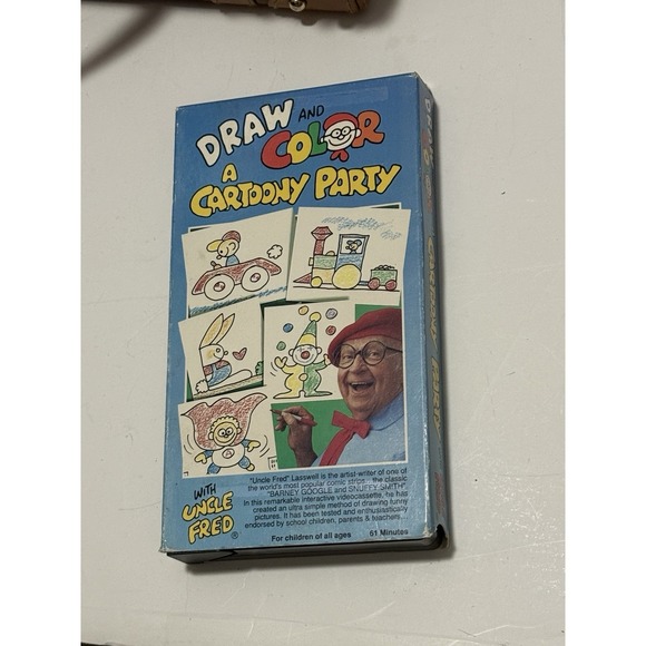 Media | Rare Draw And Color With Uncle Fred A Cartoony Party Vhs 1993 ...